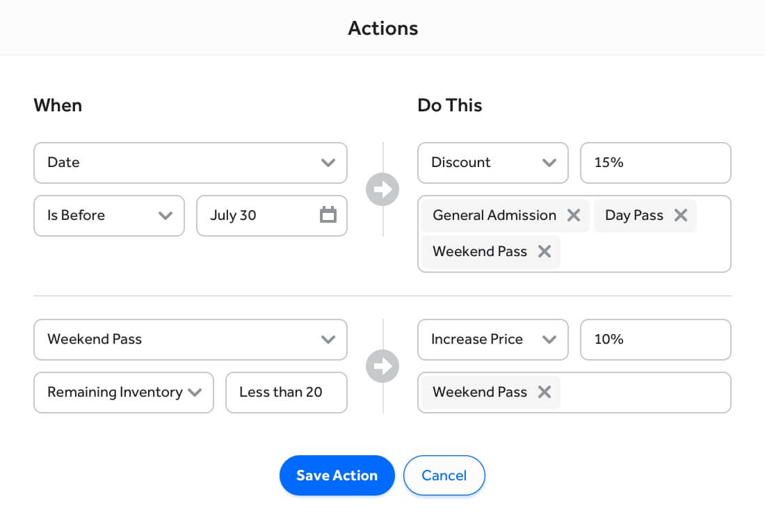 Create Event Ticketing Pages with Dynamic Pricing