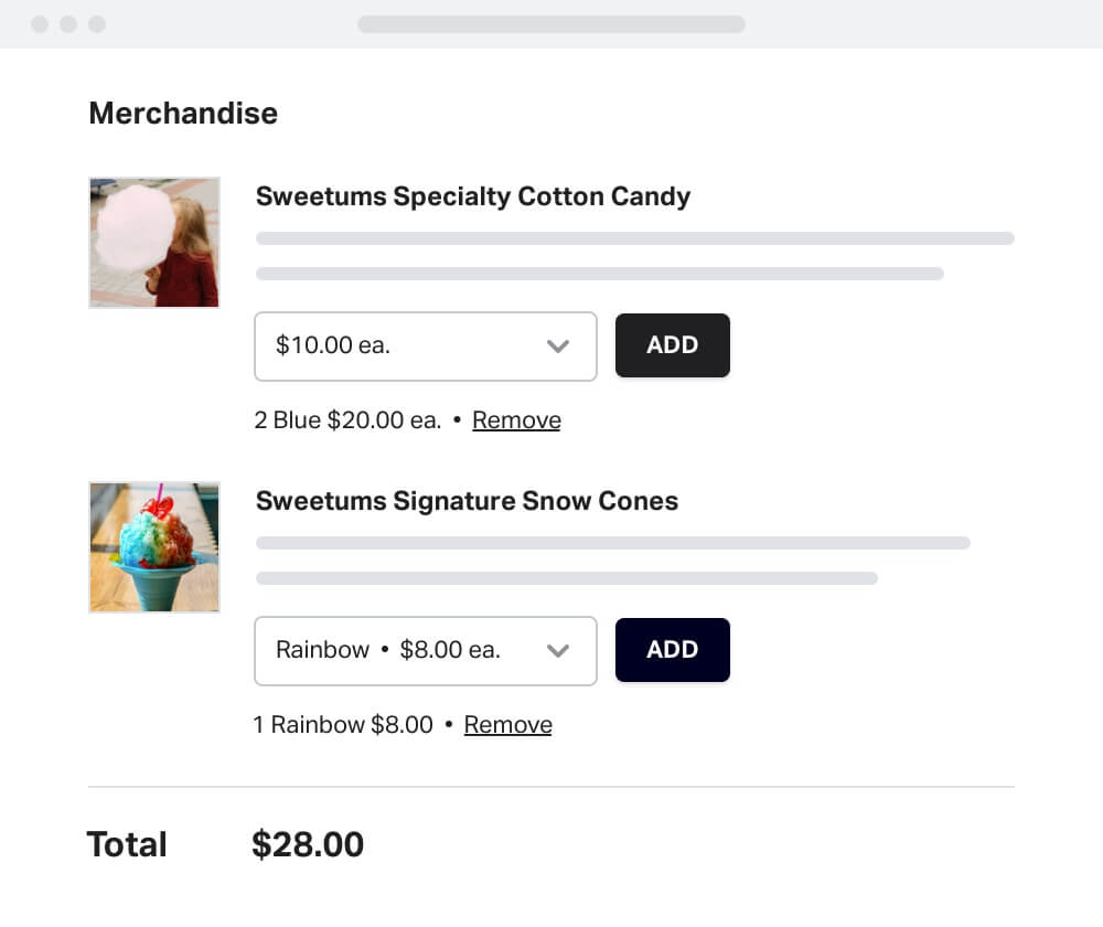 Upsells and Upgrades on Ticketing Pages | TicketSpice