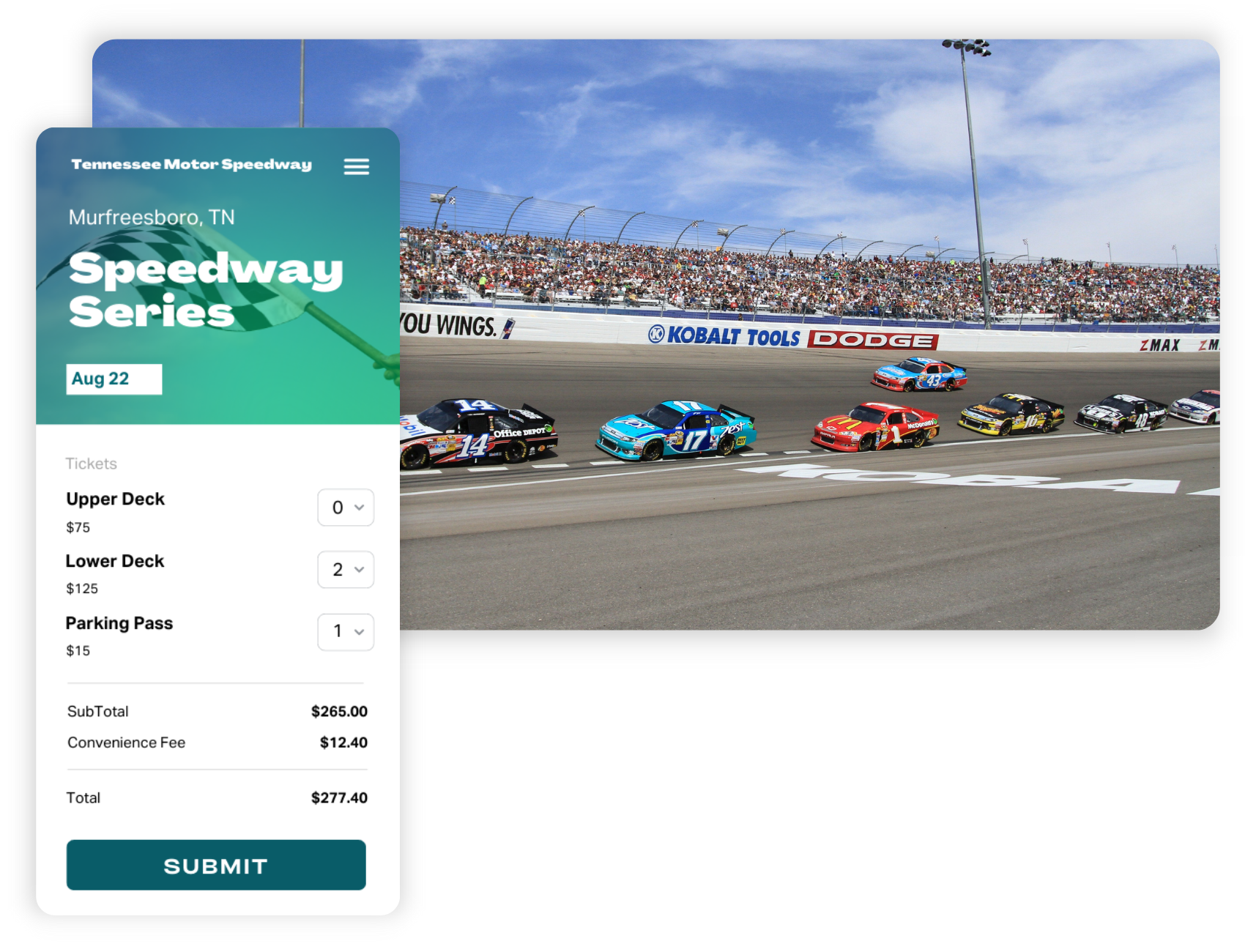 Sell Speedway Tickets Online With TicketSpice