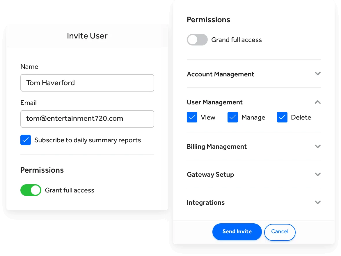 Advanced User Access Permissions | Event Ticketing