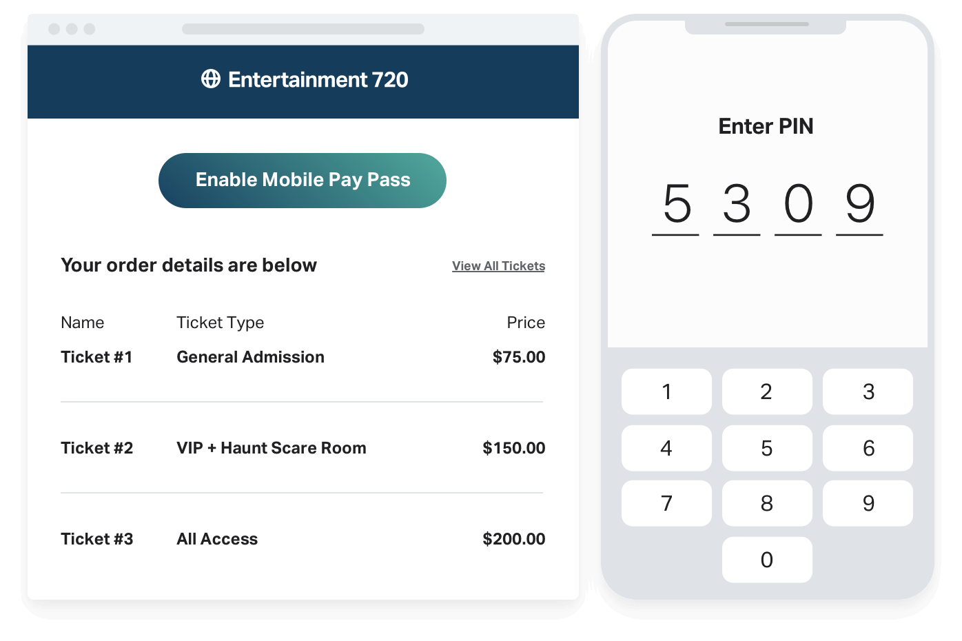 Mobile Pay Pass - Cashless OnSite Payments for Events