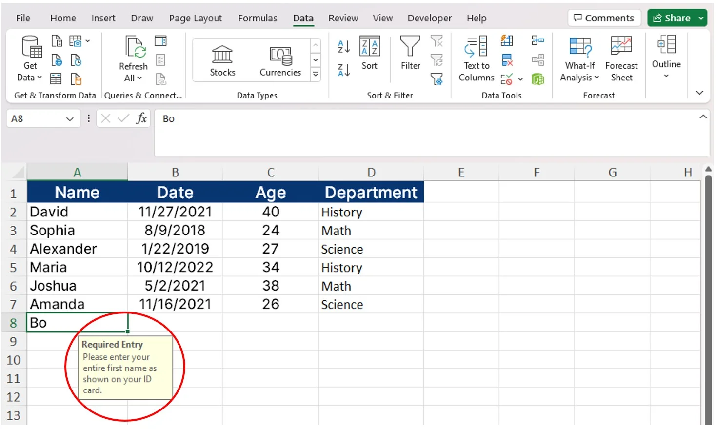 Excel Data Validation With Examples Career Principles
