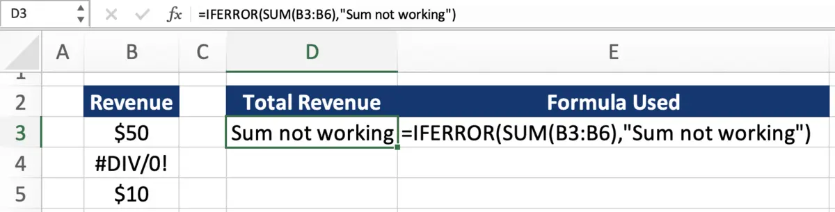 IFERROR Function in Excel with Examples
