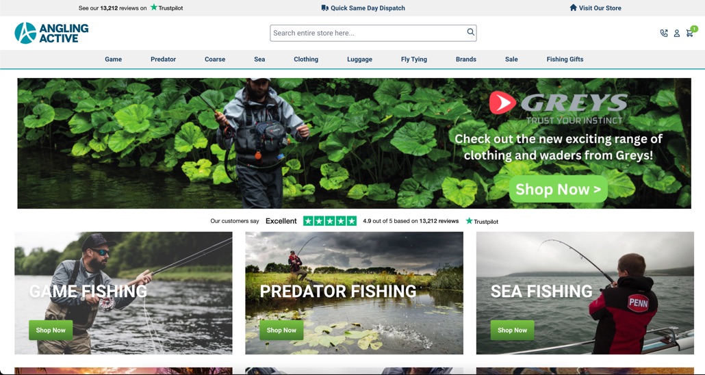 Angling Active: Hyvä Build