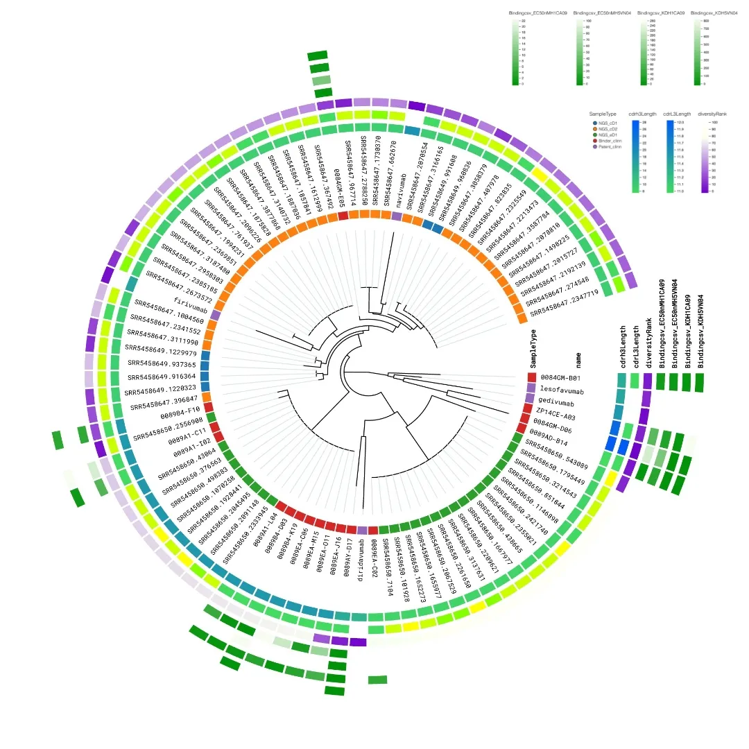Hit picking best candidate sequences from repertoire