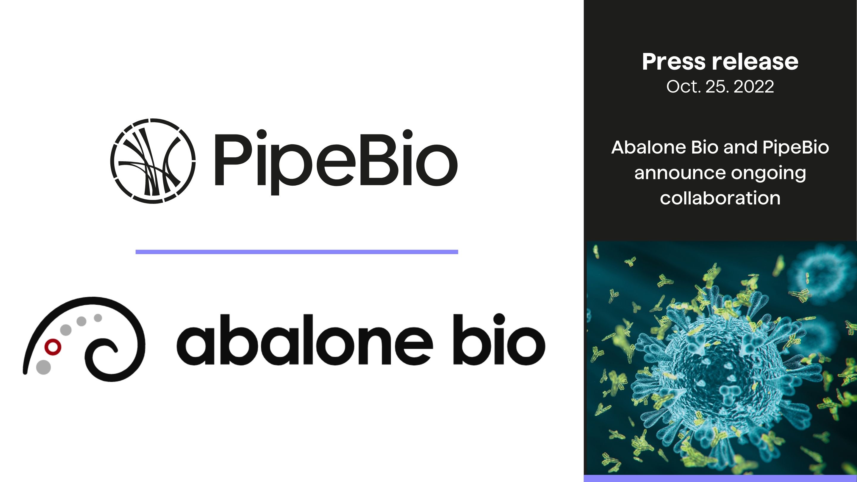 Press release: Abalone Bio and PipeBio announce collaboration