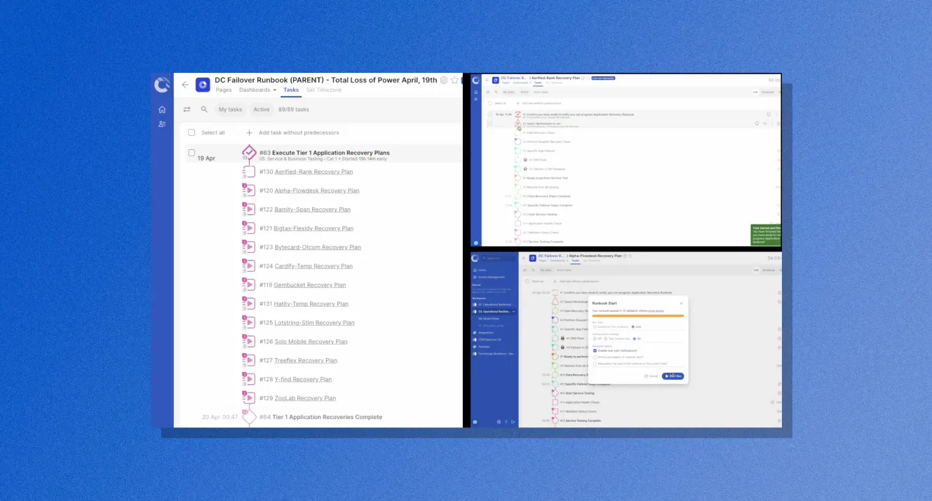 Cutover's Collaborative Automation platform
