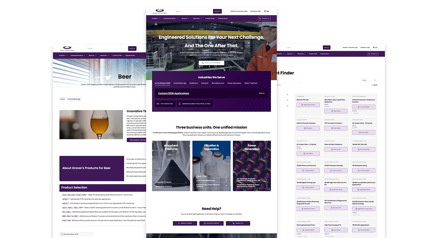 Graver Technologies Logo and Website Project by Homade