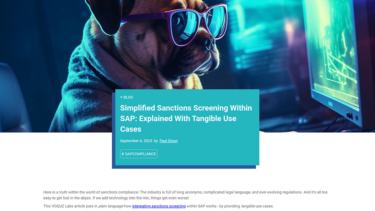 Simplified Sanctions Screening Within SAP: Explained