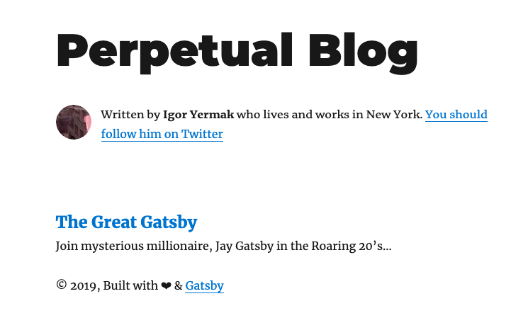 How to create a blog using Gatsby | Perpetual Blog