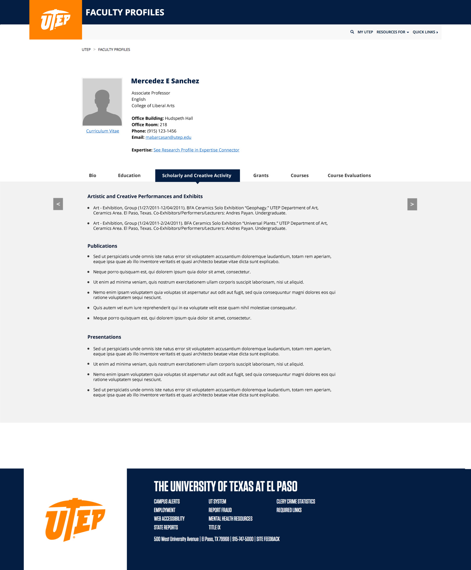 Faculty Profiles