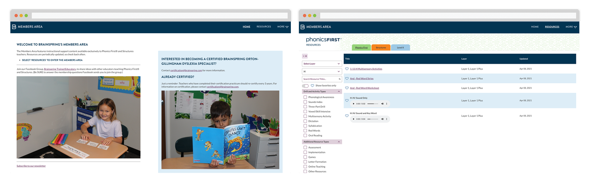 Web App Development for Brainspring