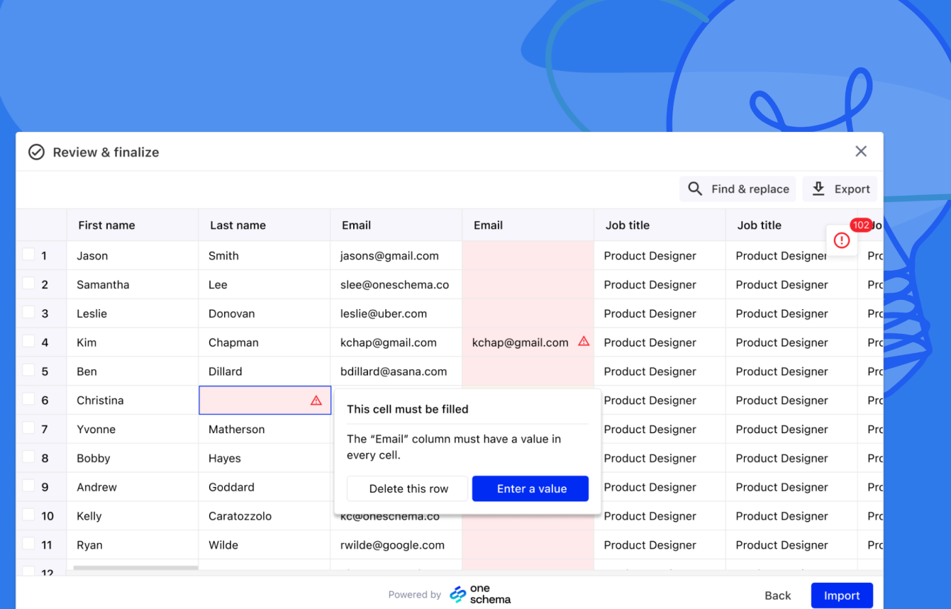 What's new in OneSchema September 22’