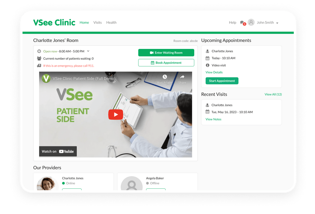 VSee Clinic for Solo Providers - Simple & Robust Telemedicine