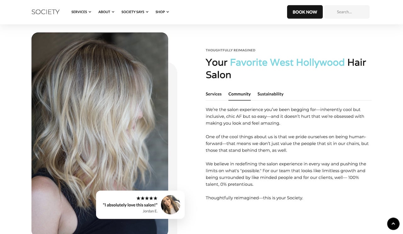 Hair Salon Websites for Inspiration: Best 17 Design Examples