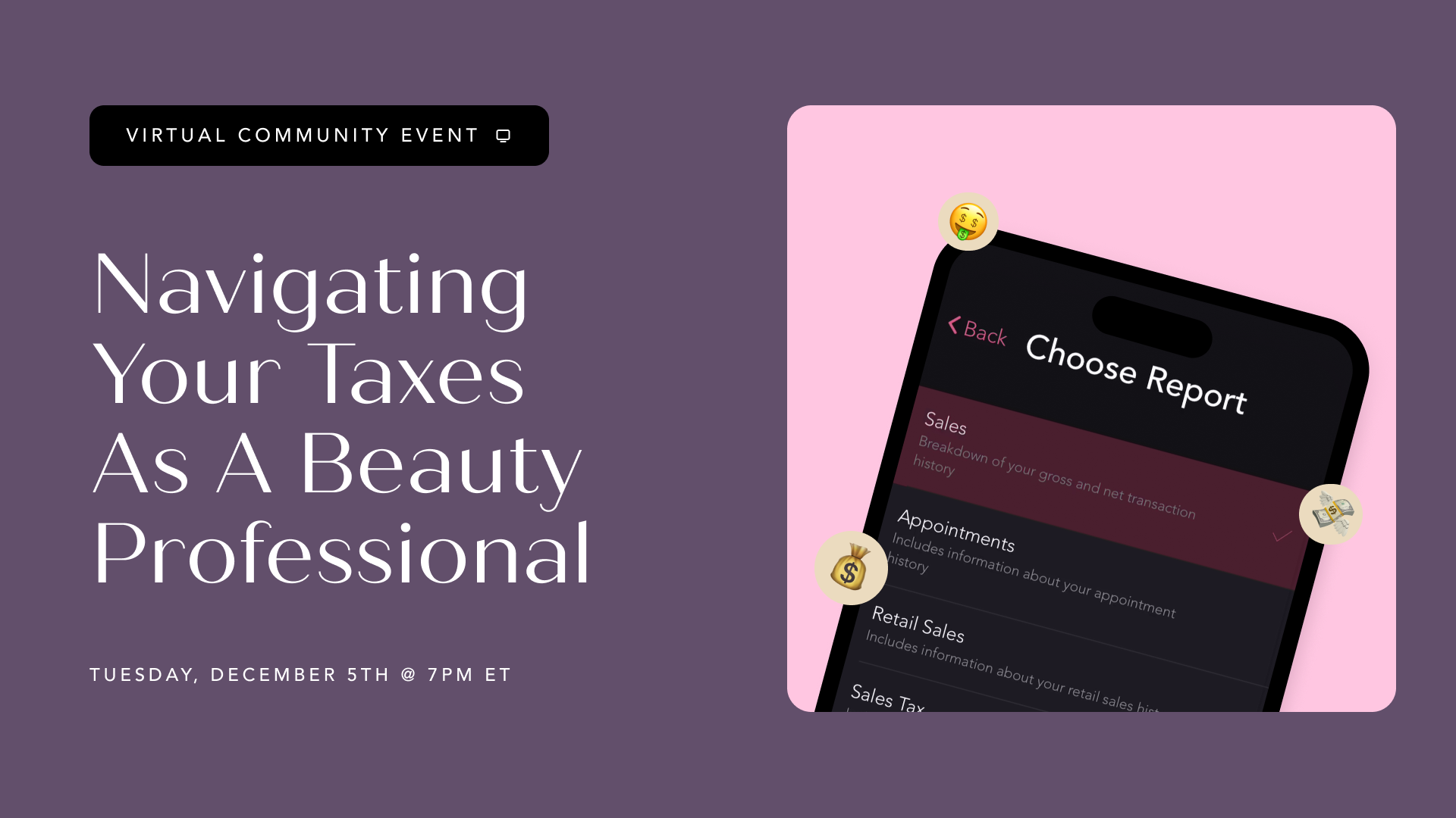 Community Webinar: Navigating Taxes as a Beauty Professional