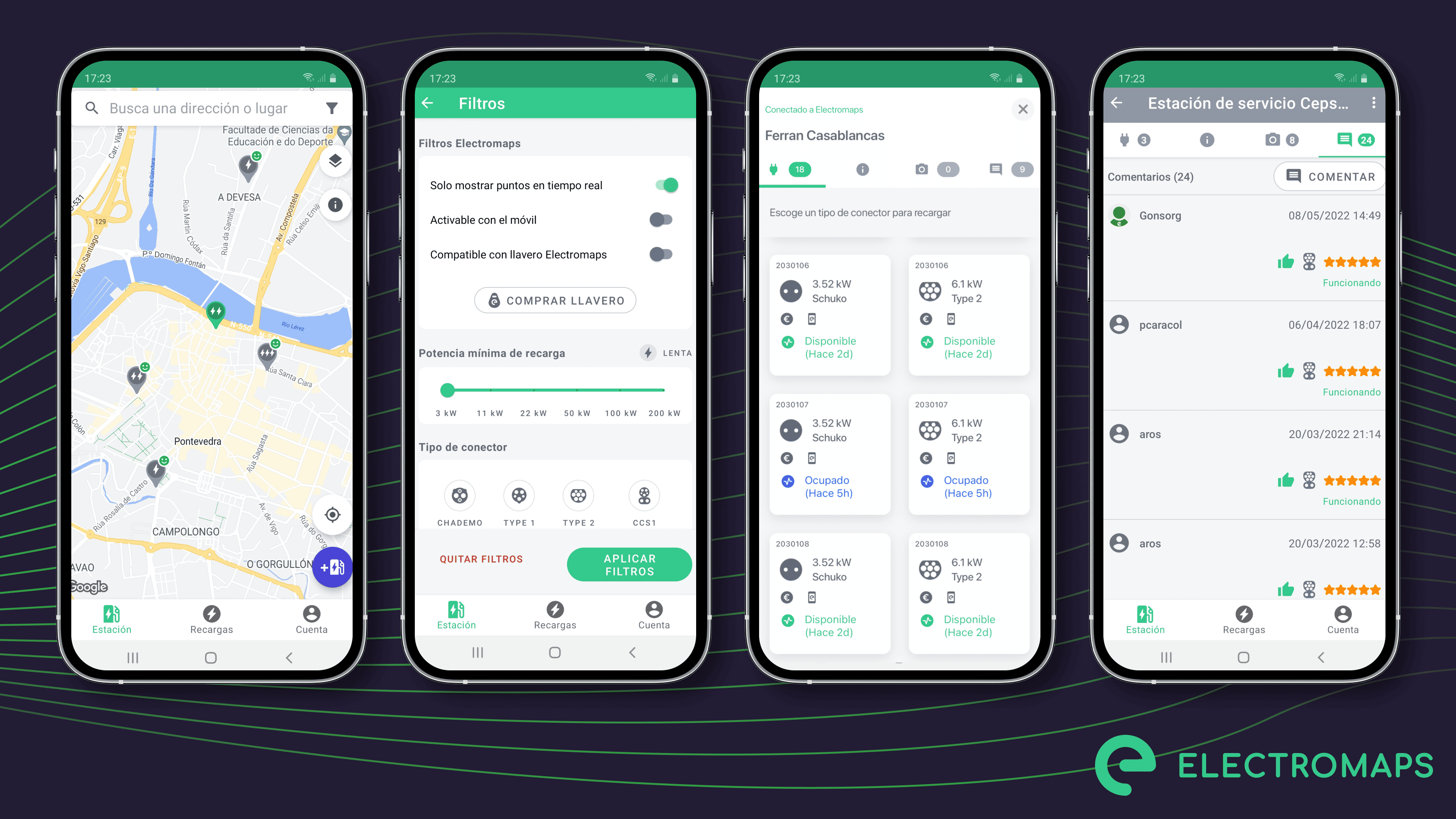 Electromaps ofrece datos en tiempo real de los puntos de recarga. ¿Cómo funciona?