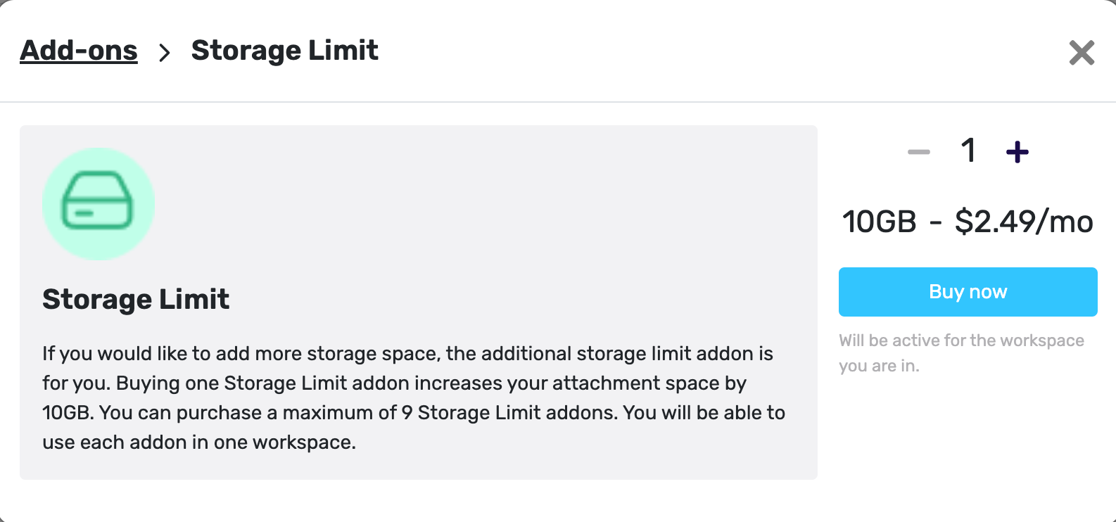How to Use Storage Limit Addon | Retable | FAQ