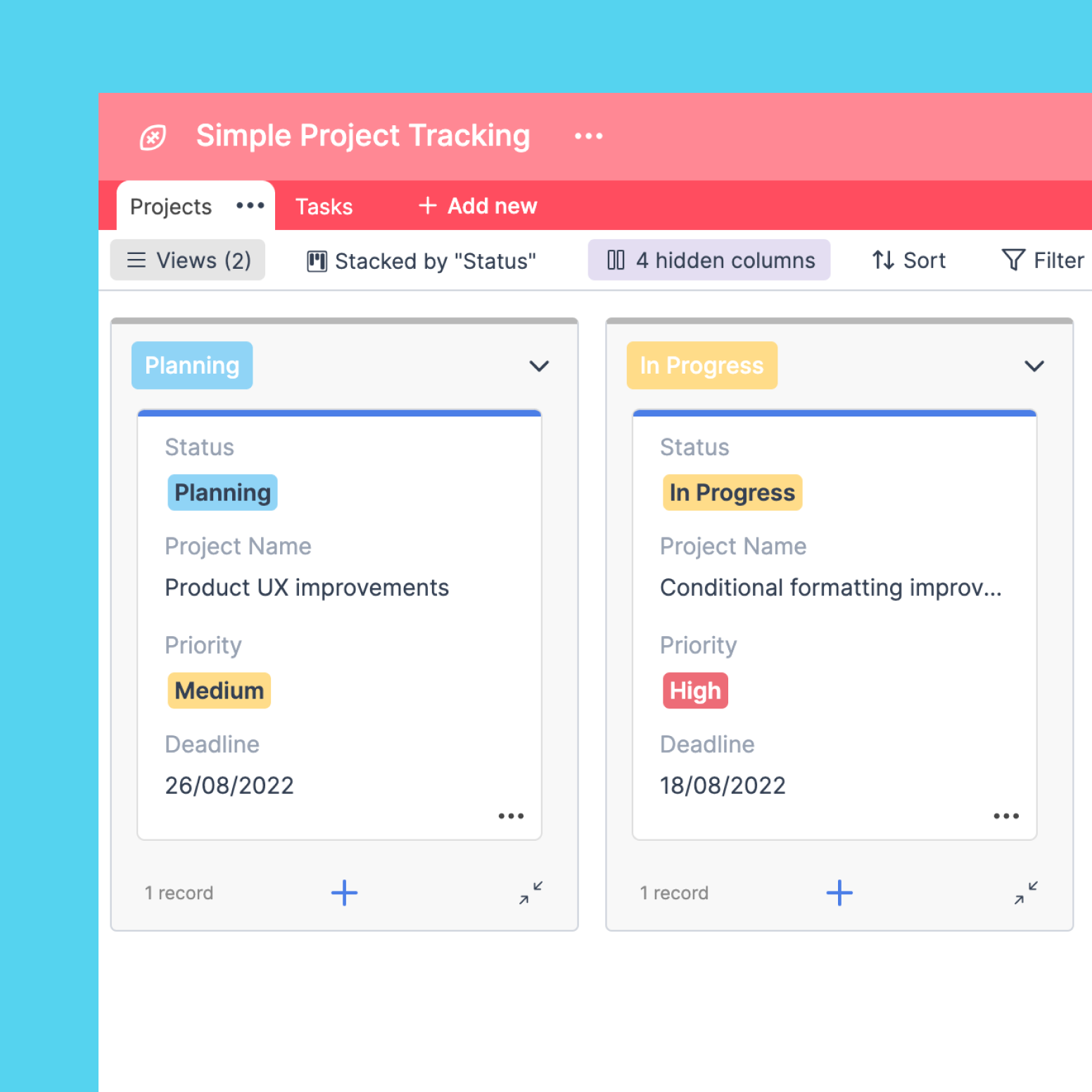 Simple Project Tracking Spreadsheet Template | Free