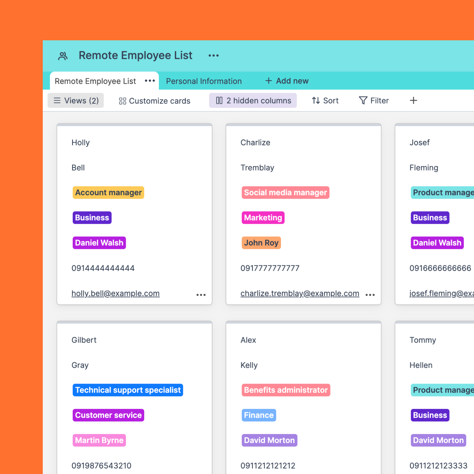 Remote Employee List Spreadsheet Template | Free
