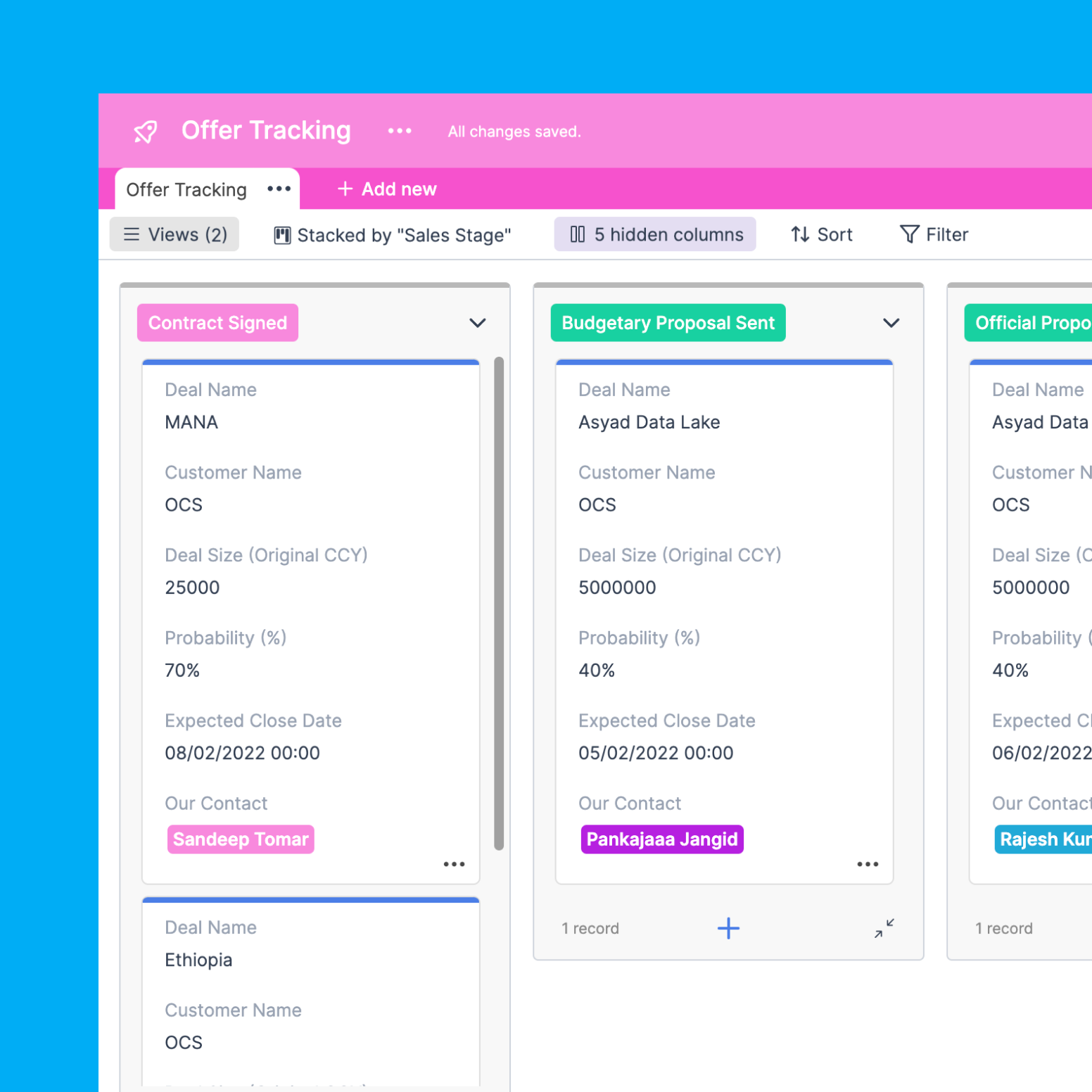 Offer Tracking Spreadsheet Template | Free