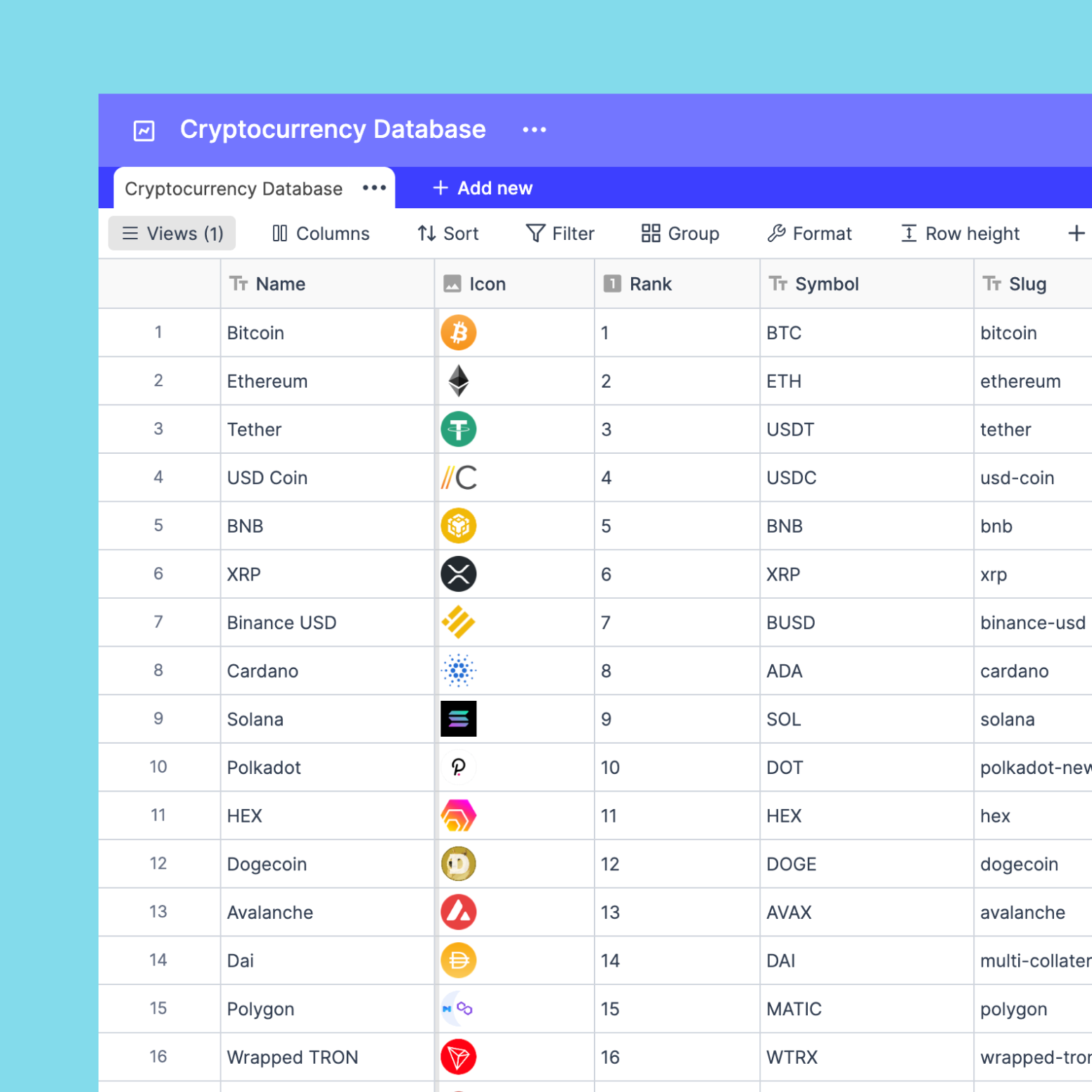 Cryptocurrency Database | Comprehensive Free List