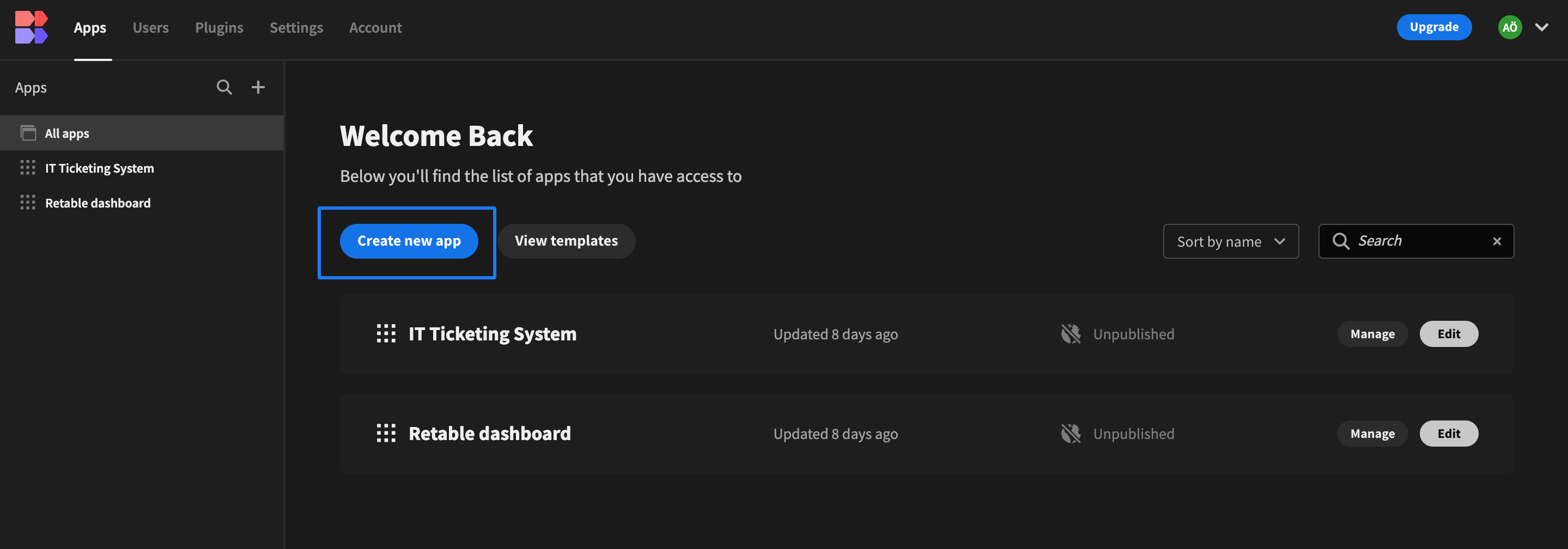 Build your no-code CRM app easily with Budibase and Retable