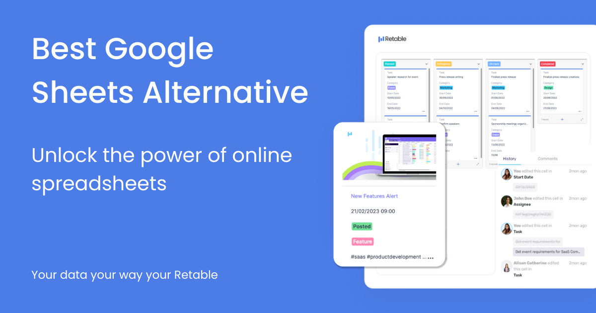 The best Google Sheets alternative | Retable