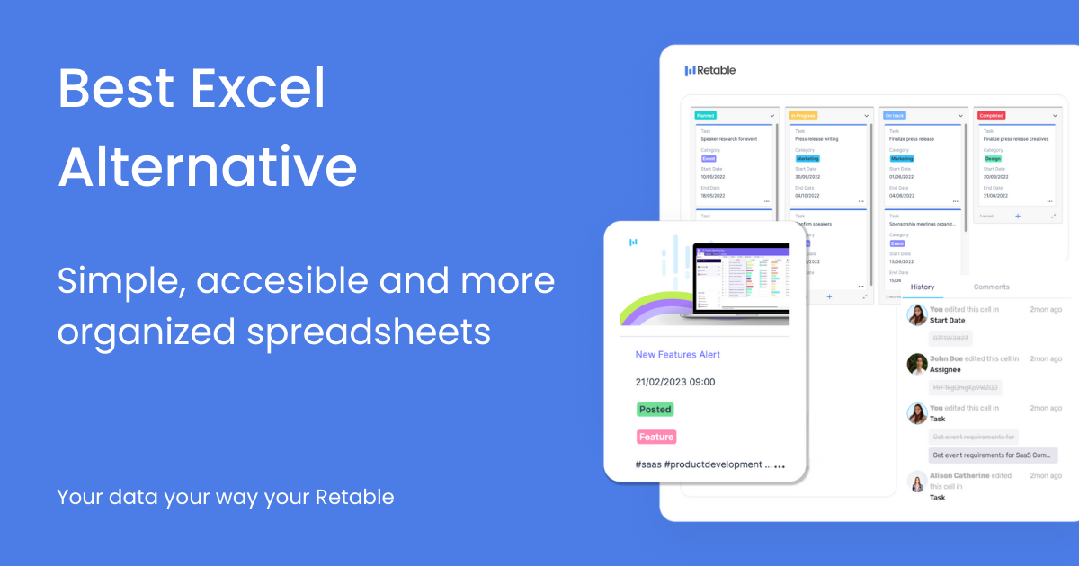 Free Excel alternative | No-code online spreadsheet