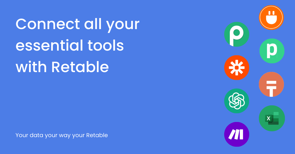 Retable integrations | Connect your apps with Retable