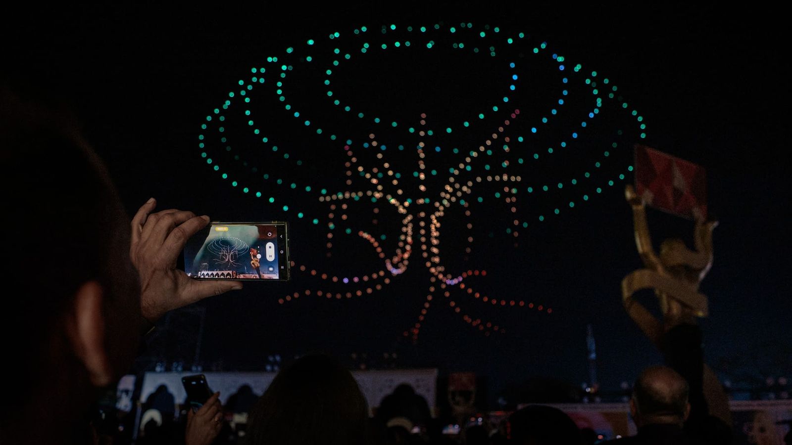 A drone show in Jaipur: Shining a Spotlight on Excellence | Cyberdrone