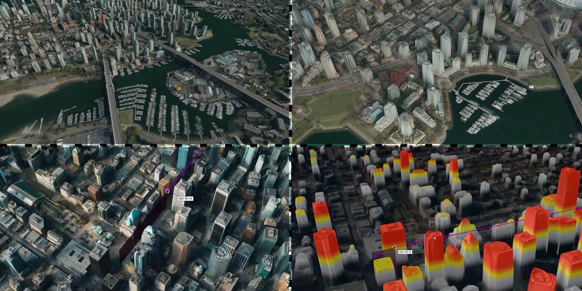Enhancing 3D Map Displays with DSM tiles and OGC 3D Tiles