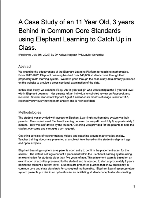 Our Research | Elephant Learning