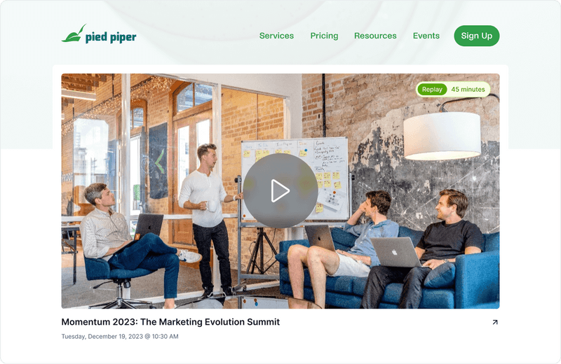 Sequel.io | Webinars and events on your website