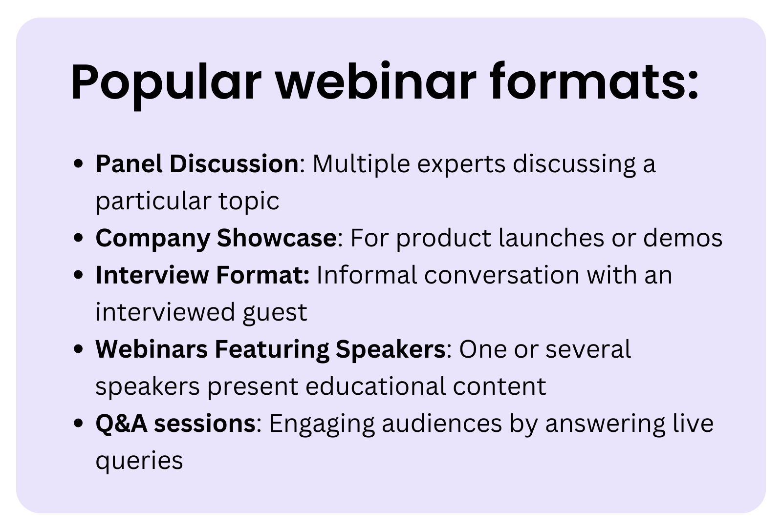 How to Decide Which Webinar Format is Right for You | Sequel.io