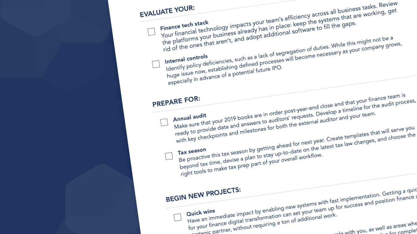 2020 Financial Readiness Checklist