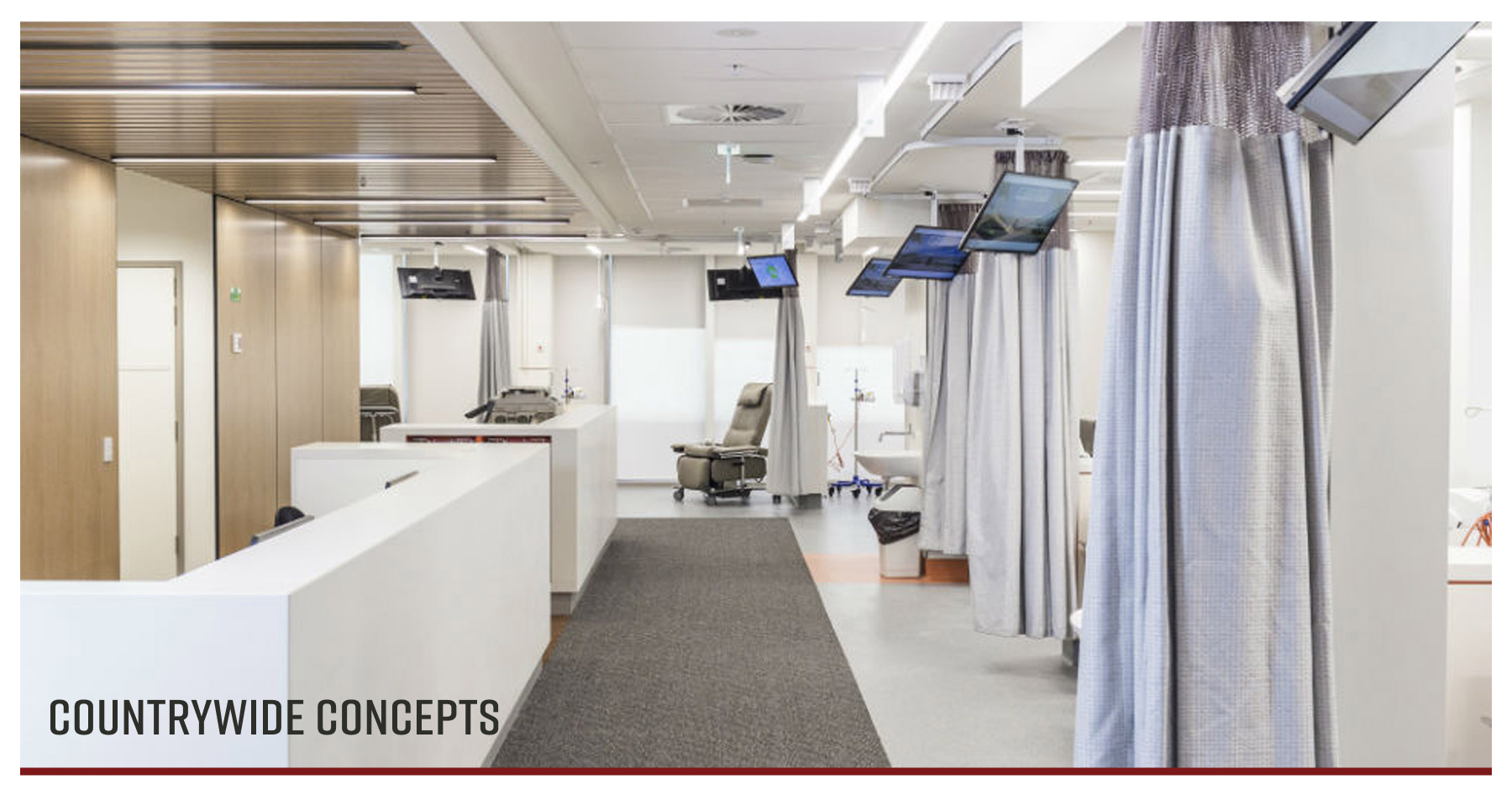 Holmesglen Private Hospital: Curtains & Blinds by Countrywide Concepts