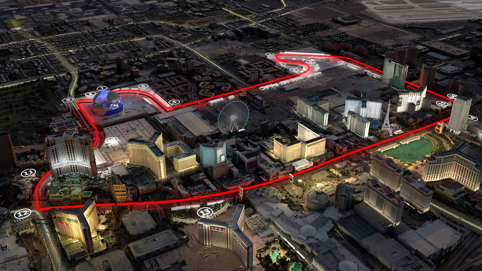 Formula 1 Las Vegas Grand Prix Track Layout | F1 Vegas Track Facts