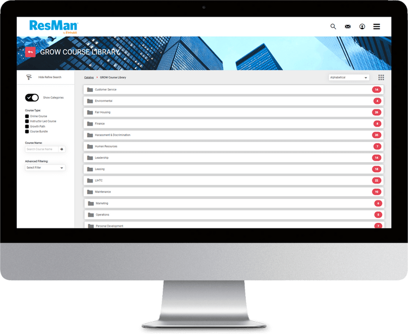 ResMan Learning Online Training for Multifamily | ResMan