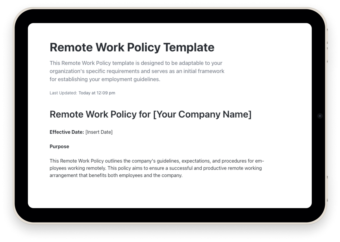 Create Your Business's Remote Work Policy