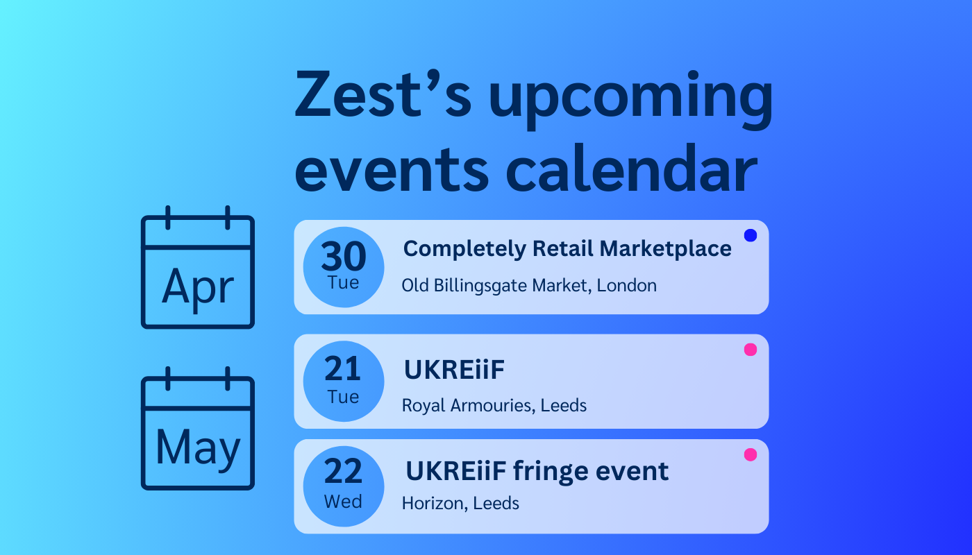 Upcoming events: April & May | Zest