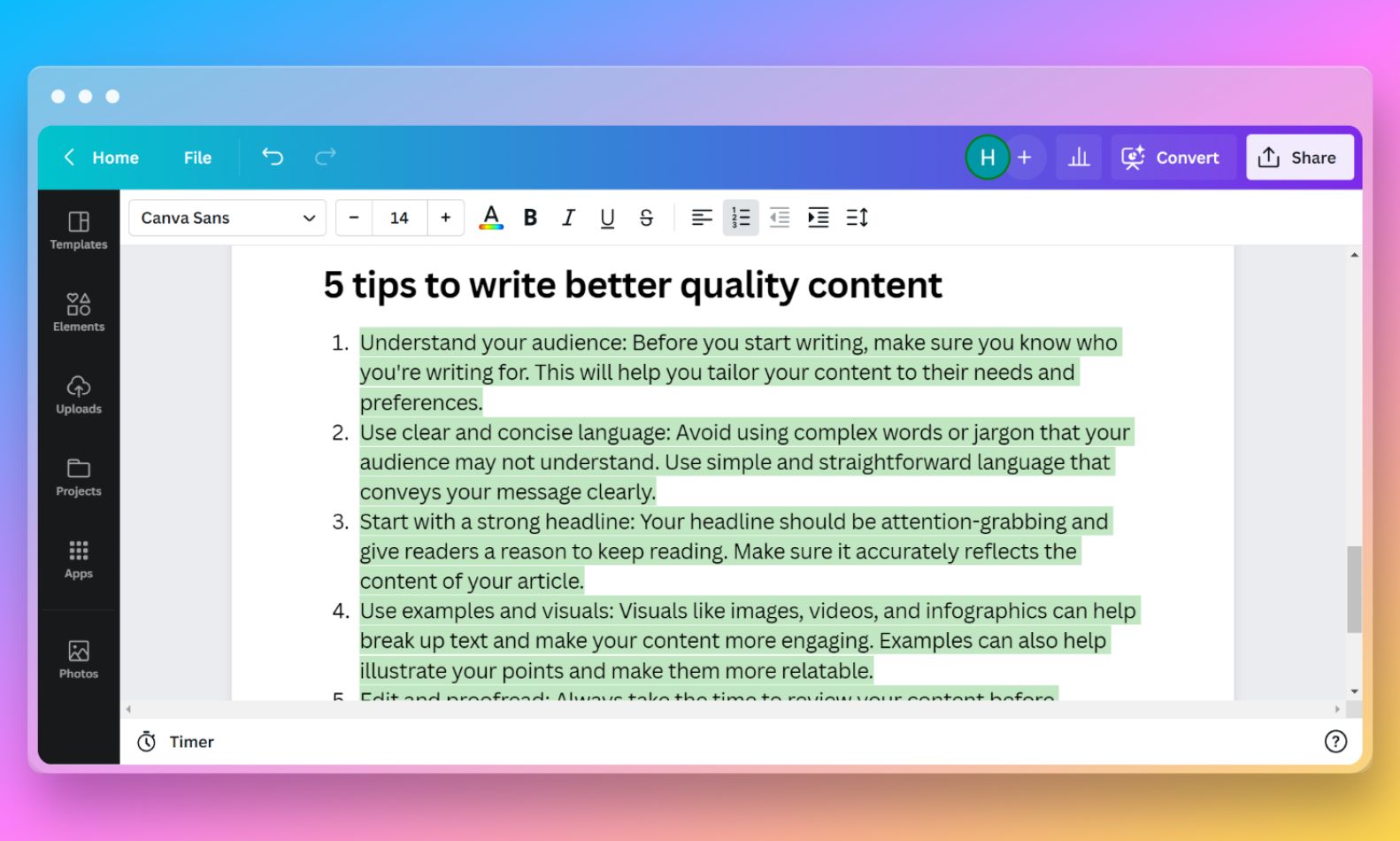 Transform Writing with Canva Magic Write