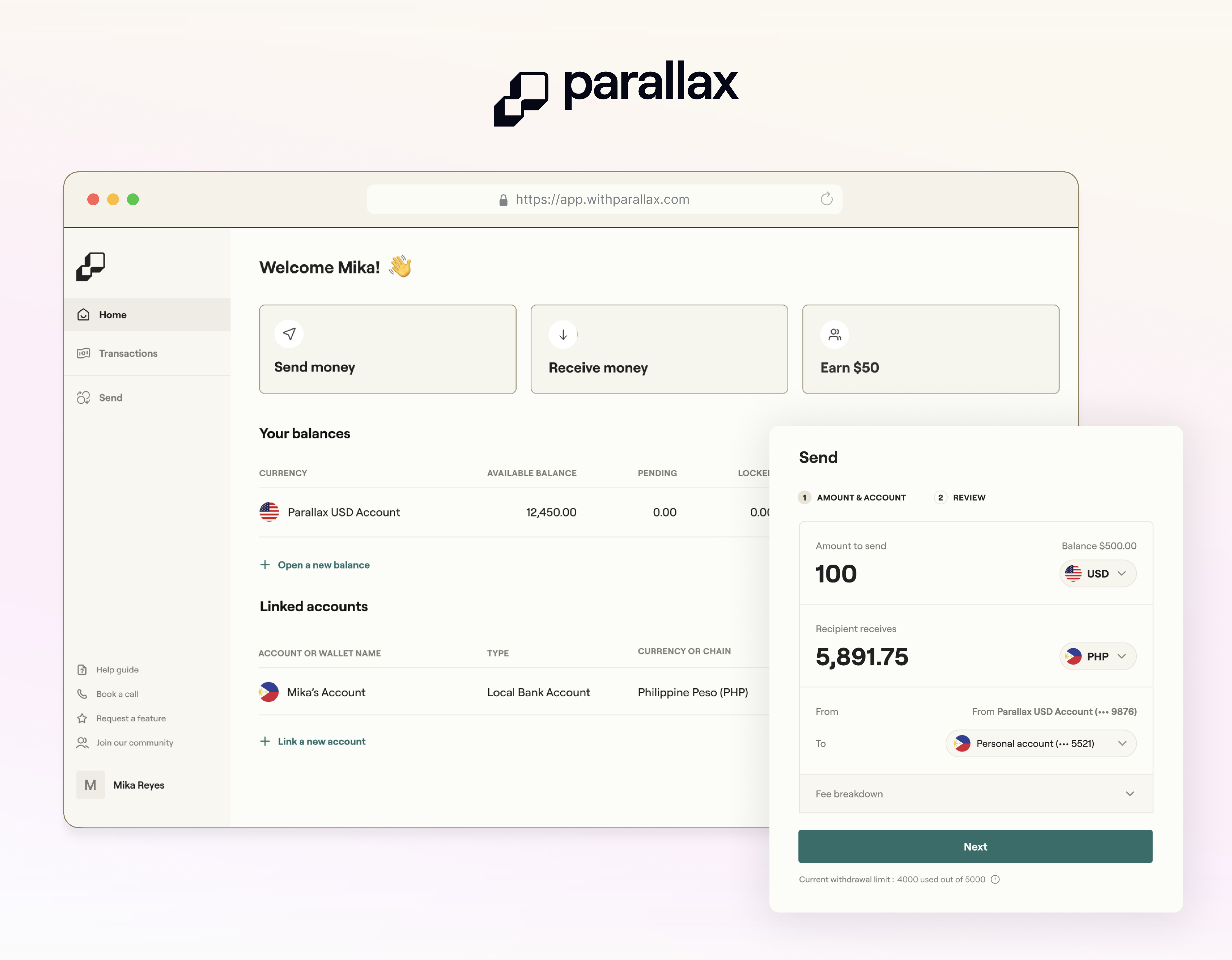 Parallax - The fast and cheap way to get paid globally