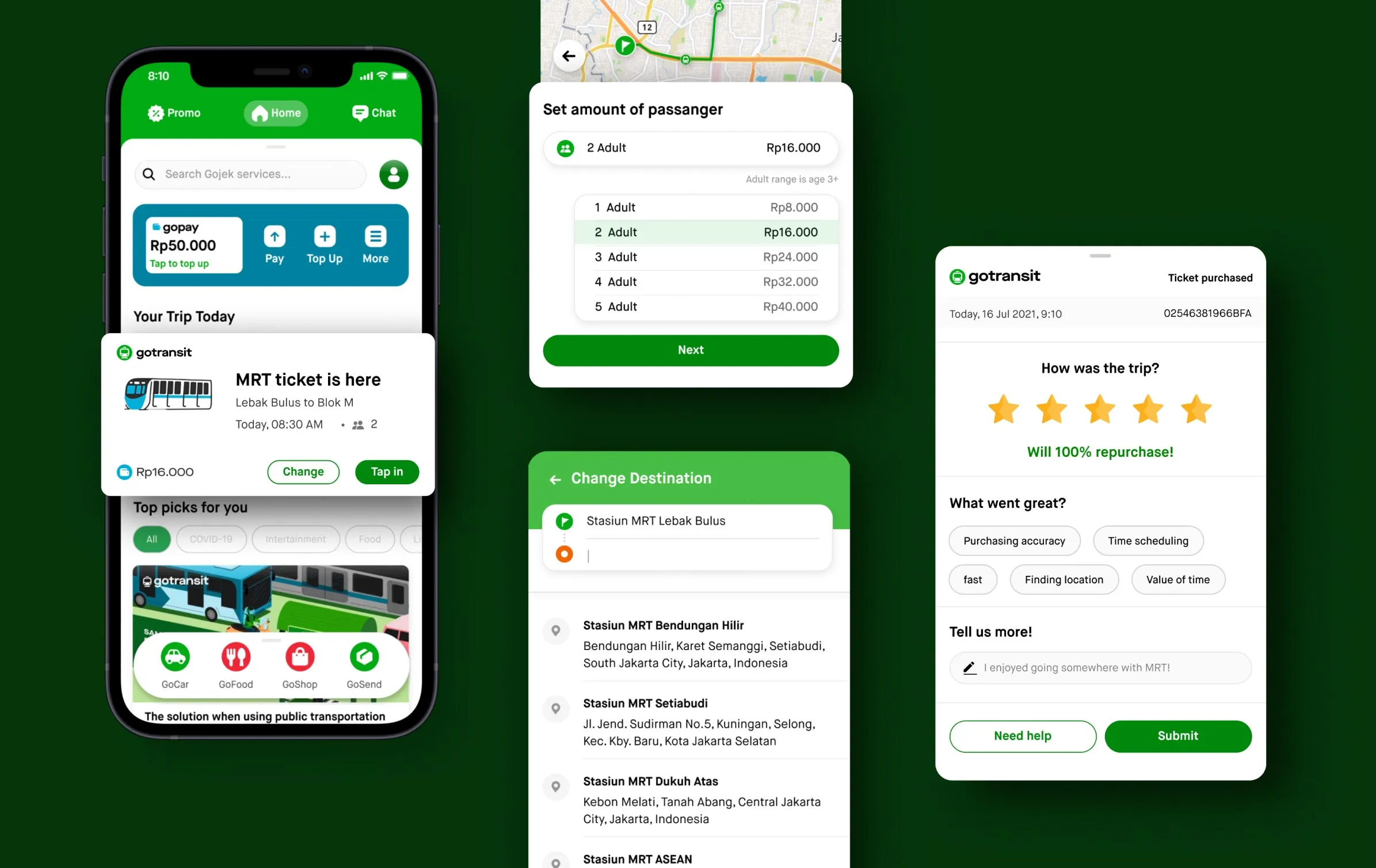 UX Case Study Gotransit Gojek | Dianadia