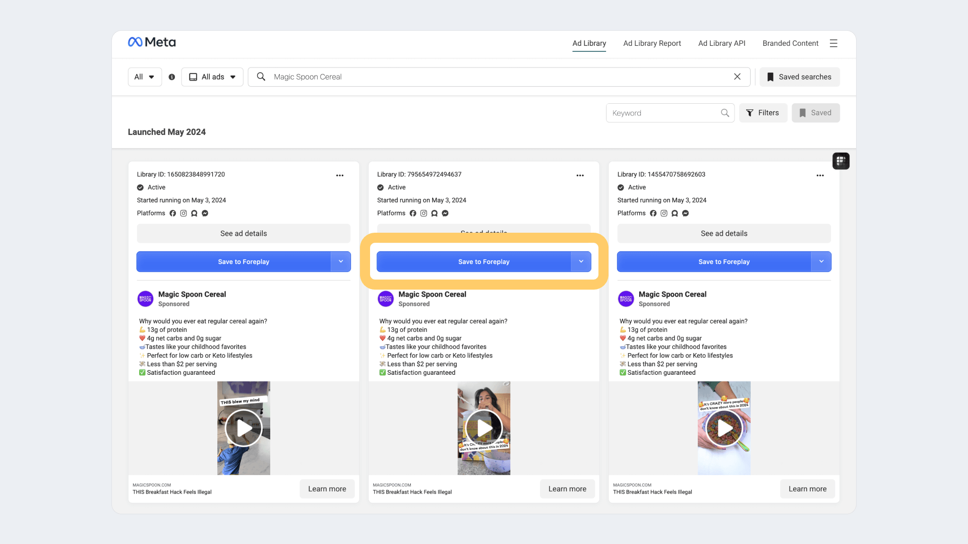 How to Download and Save Ads From Facebook Ad Library – Foreplay.co