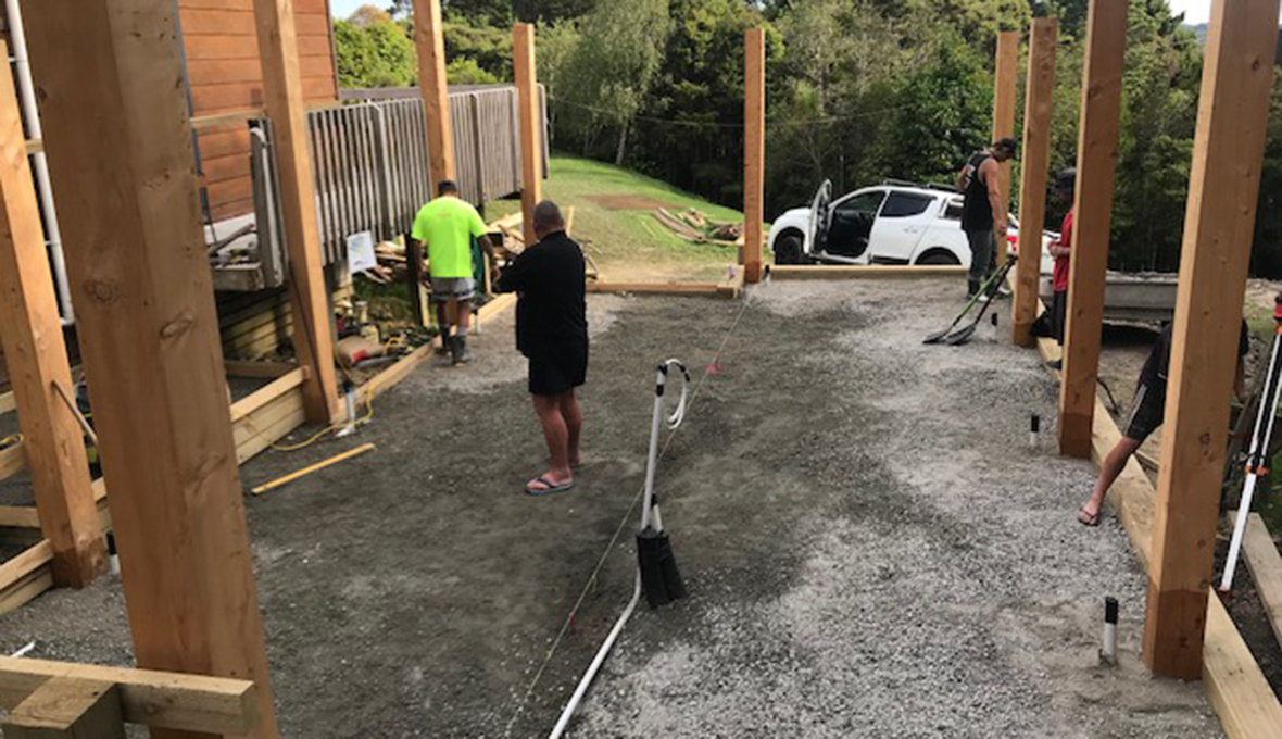 Creating a place for a swim spa in Wainui | Project