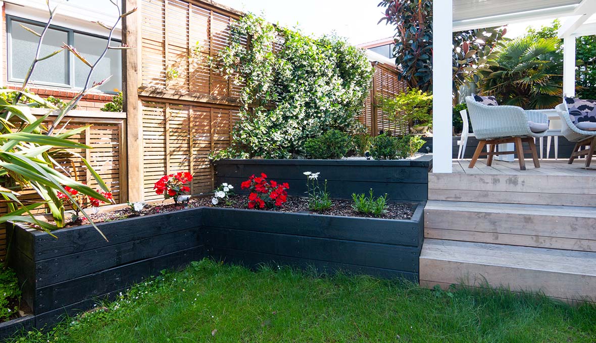 Backyard renovation including a custom deck and pergola in St. Johns ...