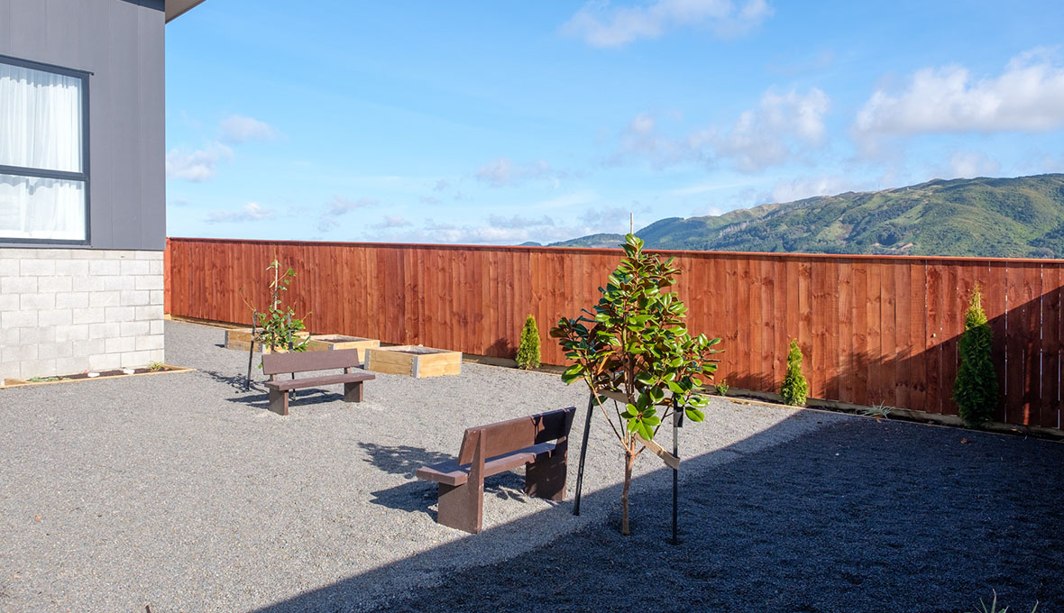 A minimalist landscape to complement a new build in Aotea, Porirua ...