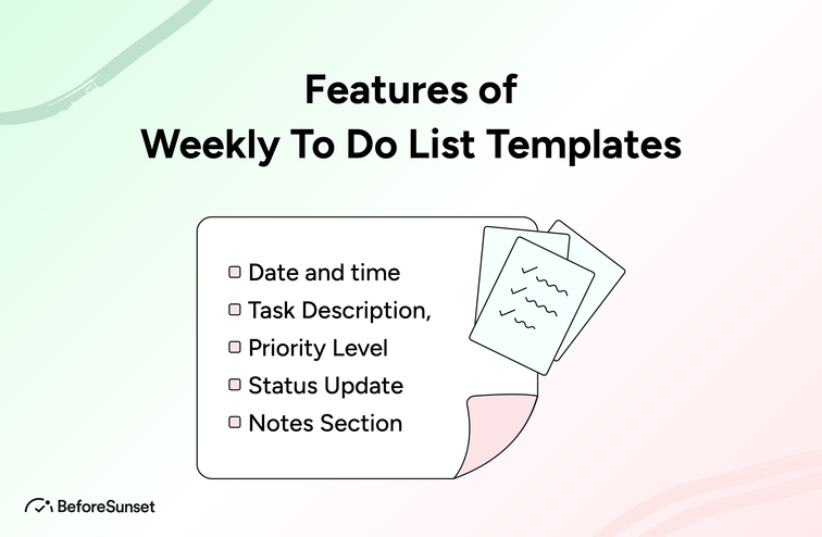 Weekly To Do List Template