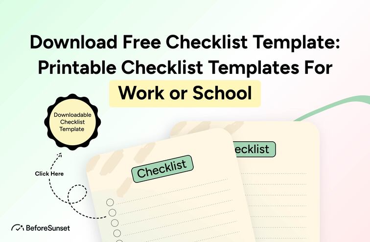 Download Free Checklist Template: Printable Checklist Templates For ...